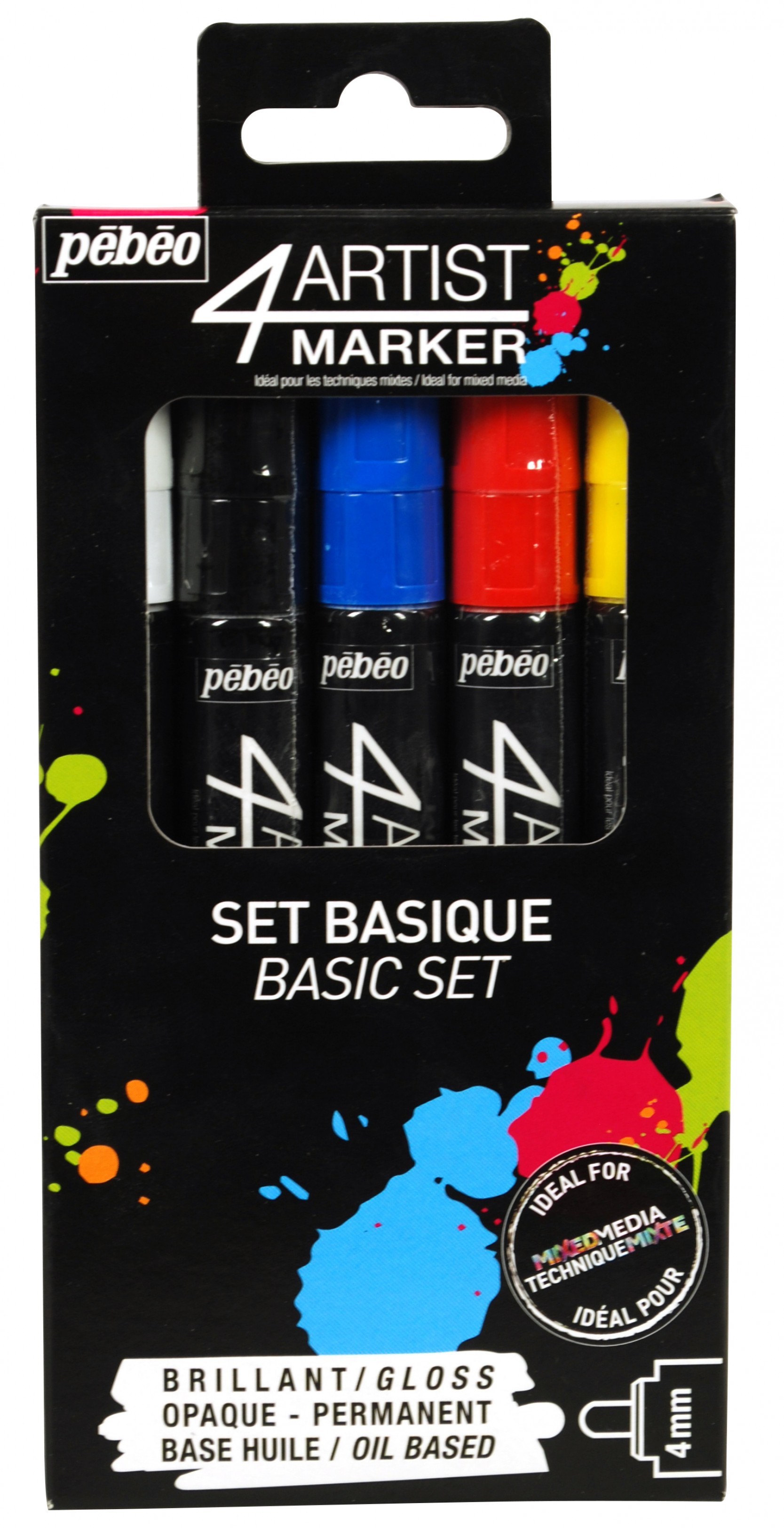 4Artist Marker Set 5 Nibs 4 Mm Assortment Basic - Art Central